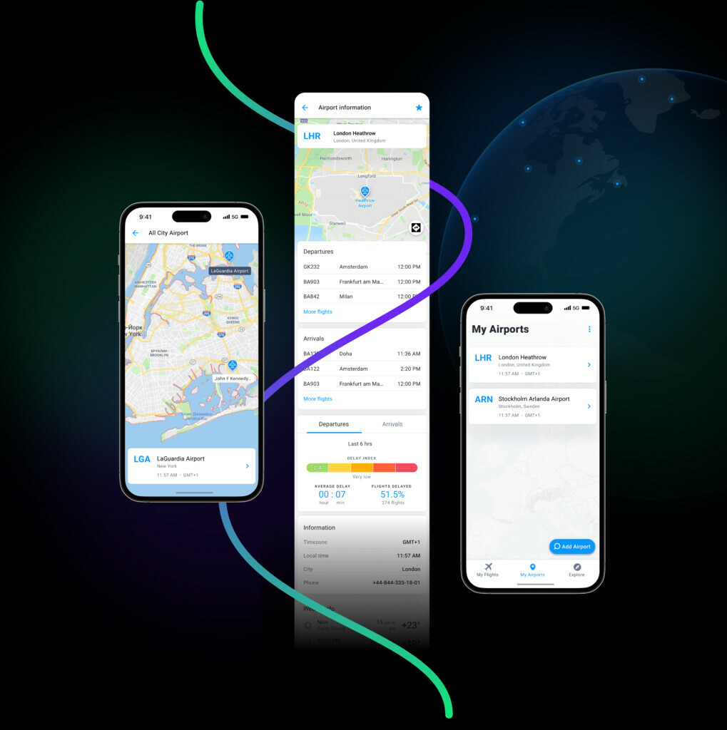 Mobile App Redesign Planes Live – Right Studio